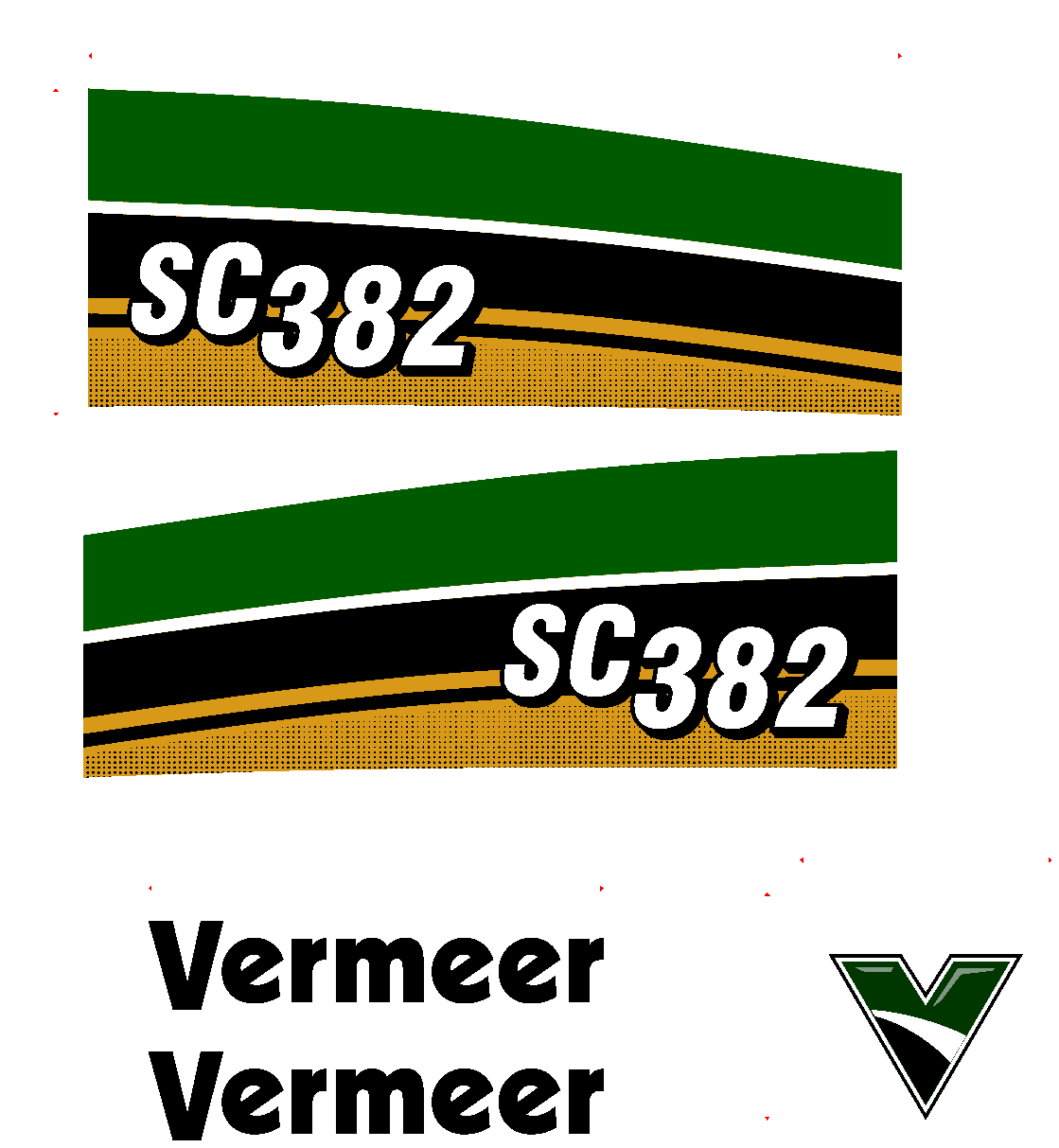 Vermeer SC382 Decal Set