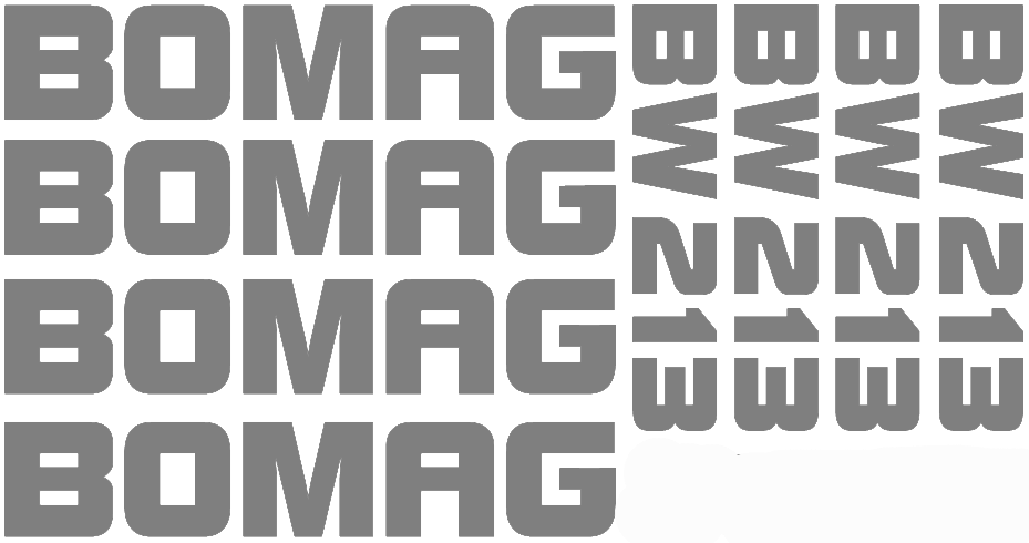 Bomag BW213 Decal Set