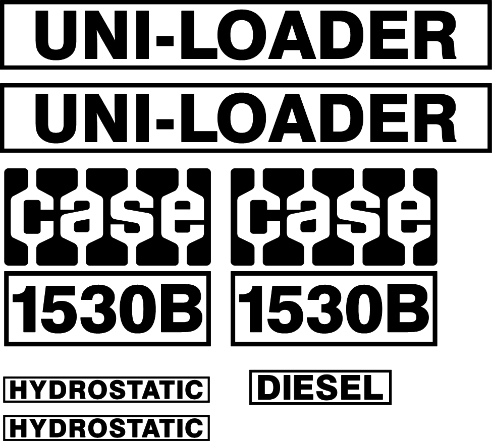 Case 1530B Decal Set