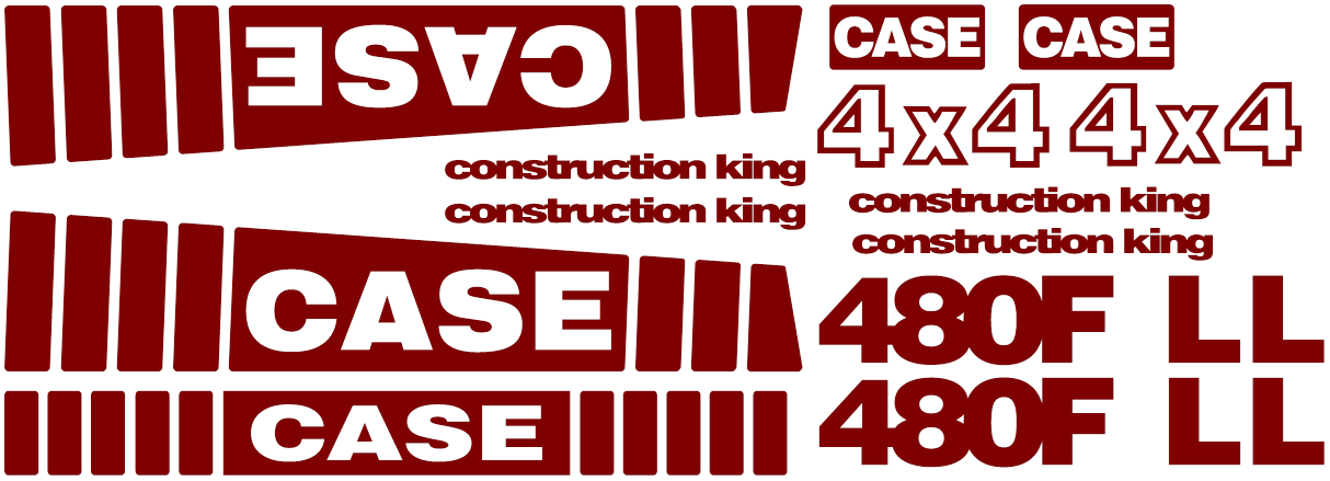 Case 480FLL Decal Set
