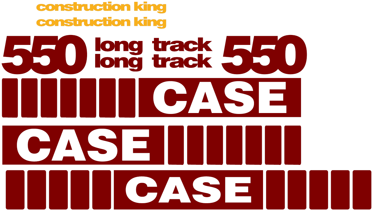 Case 550 Decal Set