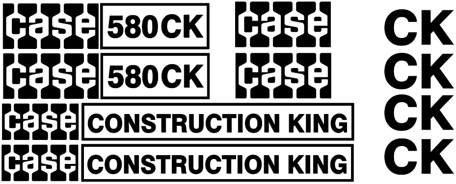 Case 580CK Decal Set