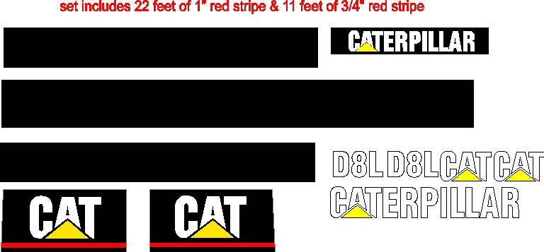 Caterpillar D8L Decal Set