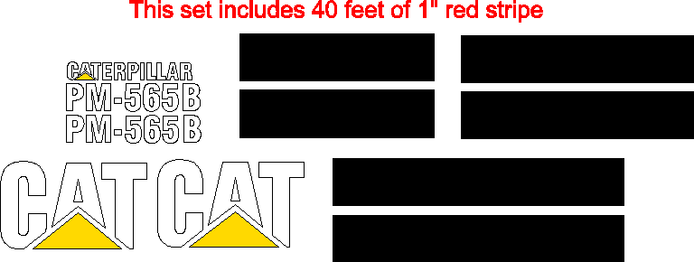 Caterpillar PM-565B Decal Set