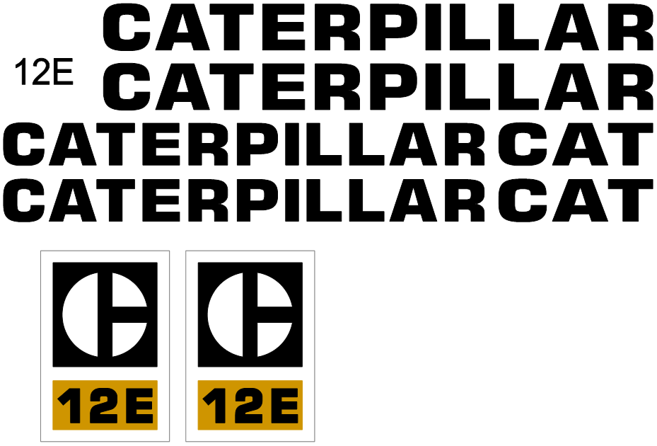 Caterpillar 12E Decal Set