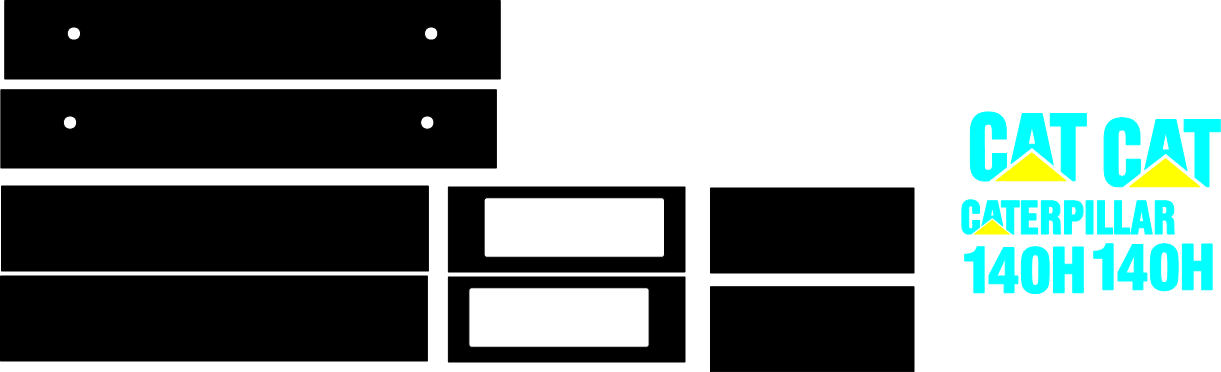 Caterpillar 140H Decal Set