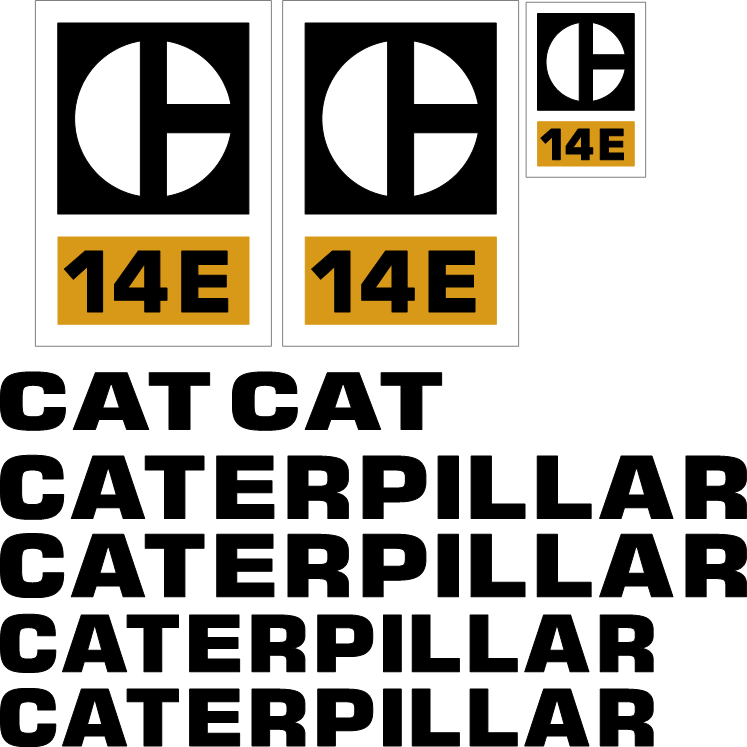 Caterpillar Logo Stickers