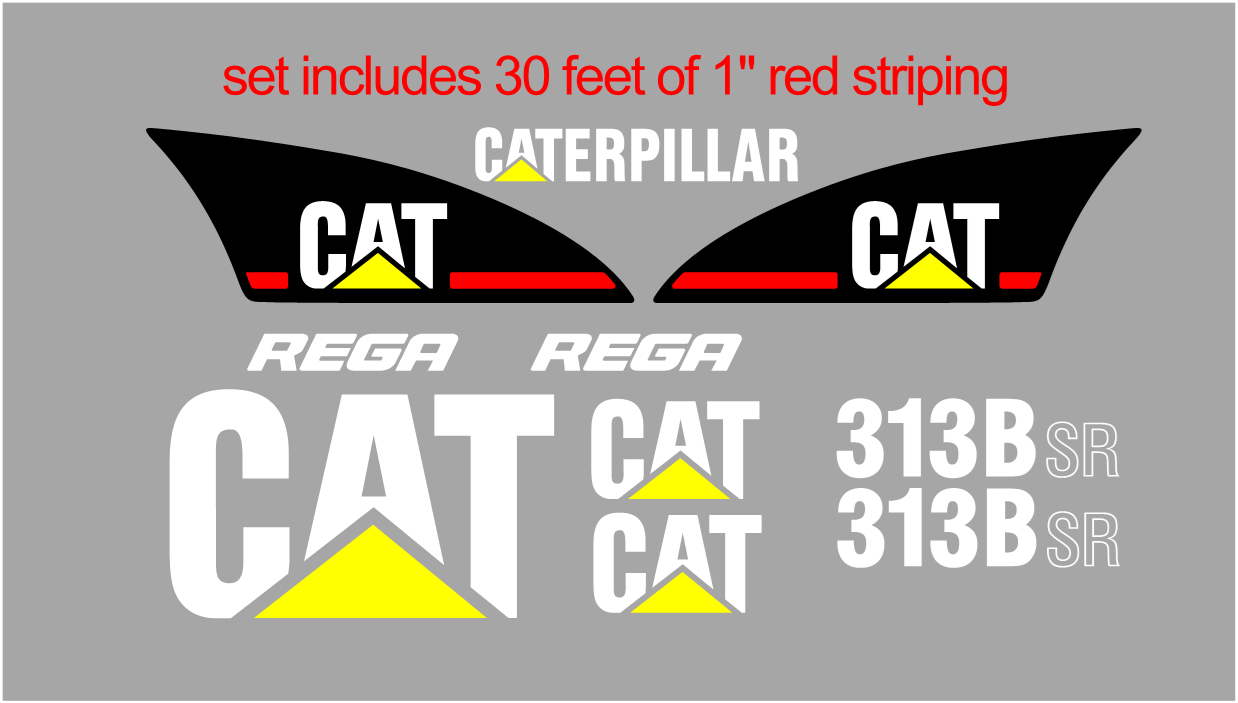 Caterpillar 313BSR Decal Set
