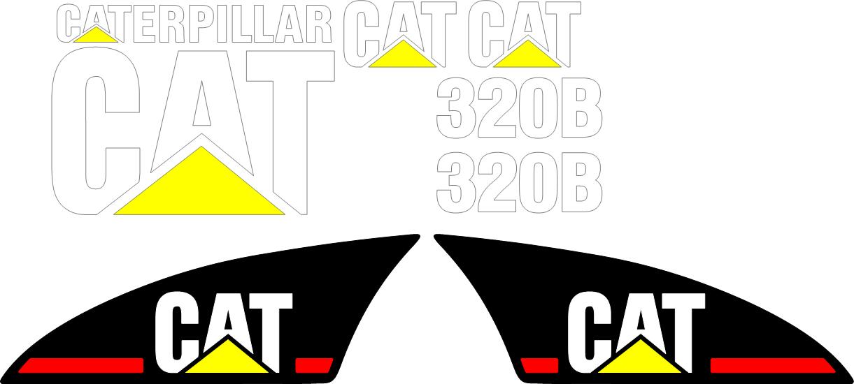 Caterpillar 320B Decal Set