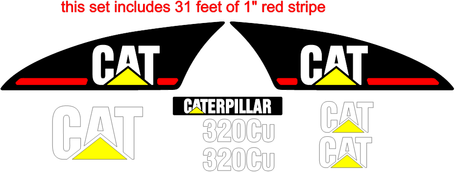 Caterpillar 320CU Decal Set