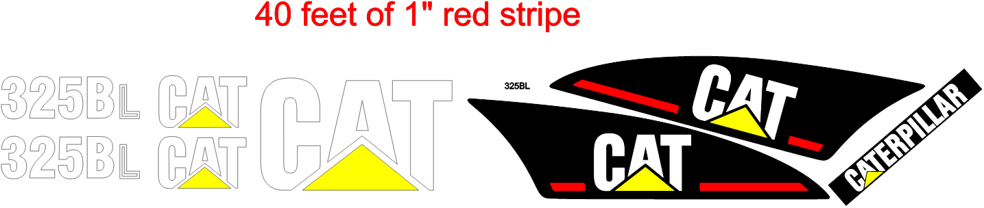Caterpillar 325BL Decal Set