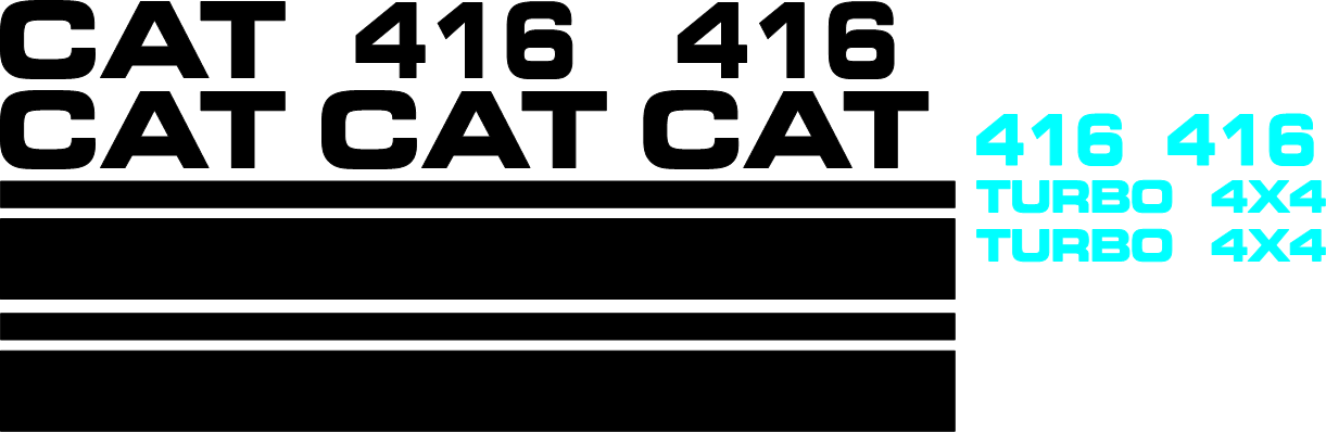 Caterpillar 416 Decal Set