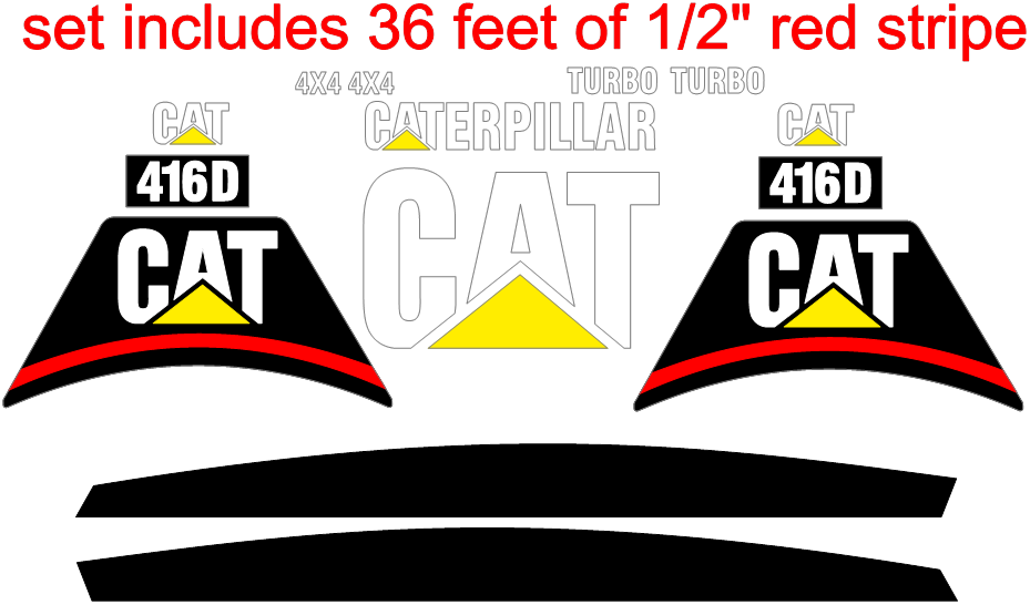 Caterpillar 416D Decal Set