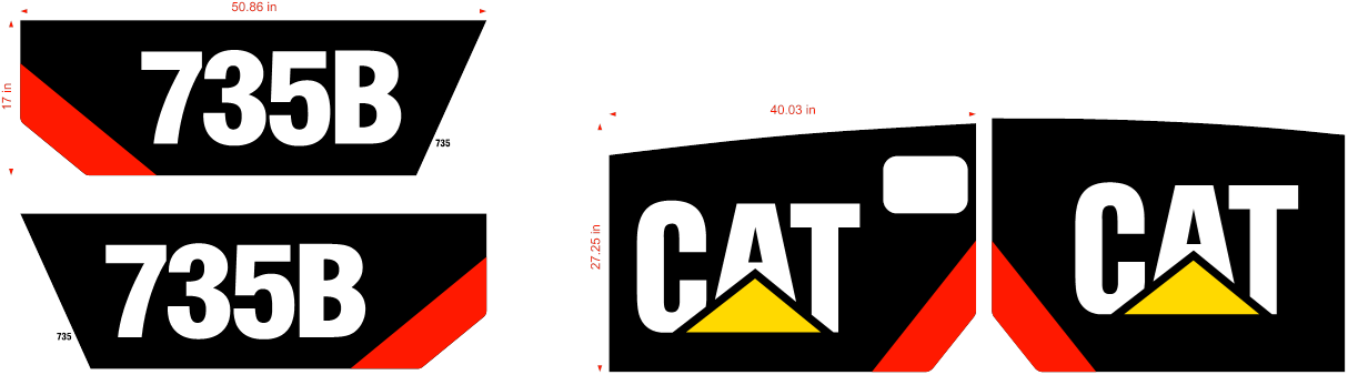Caterpillar 735B Decal Set