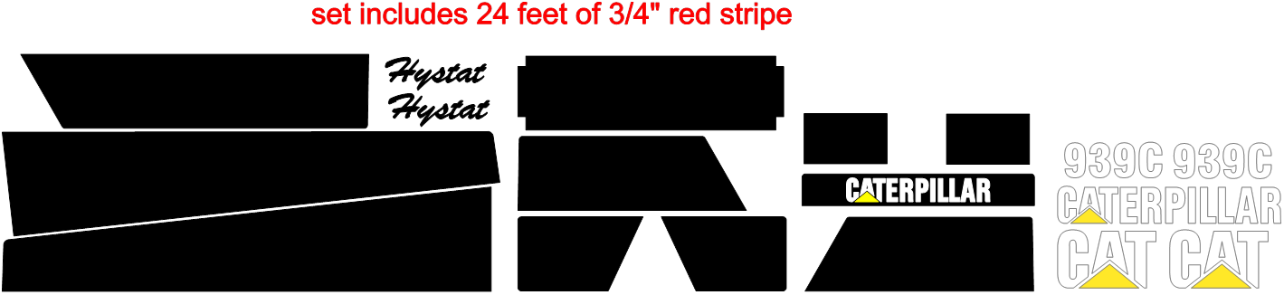 Caterpillar 939C Decal Set