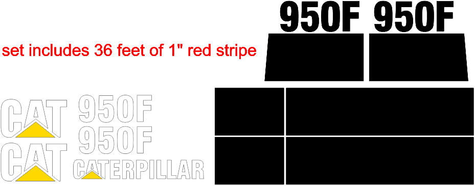 Caterpillar 950F I Decal Set