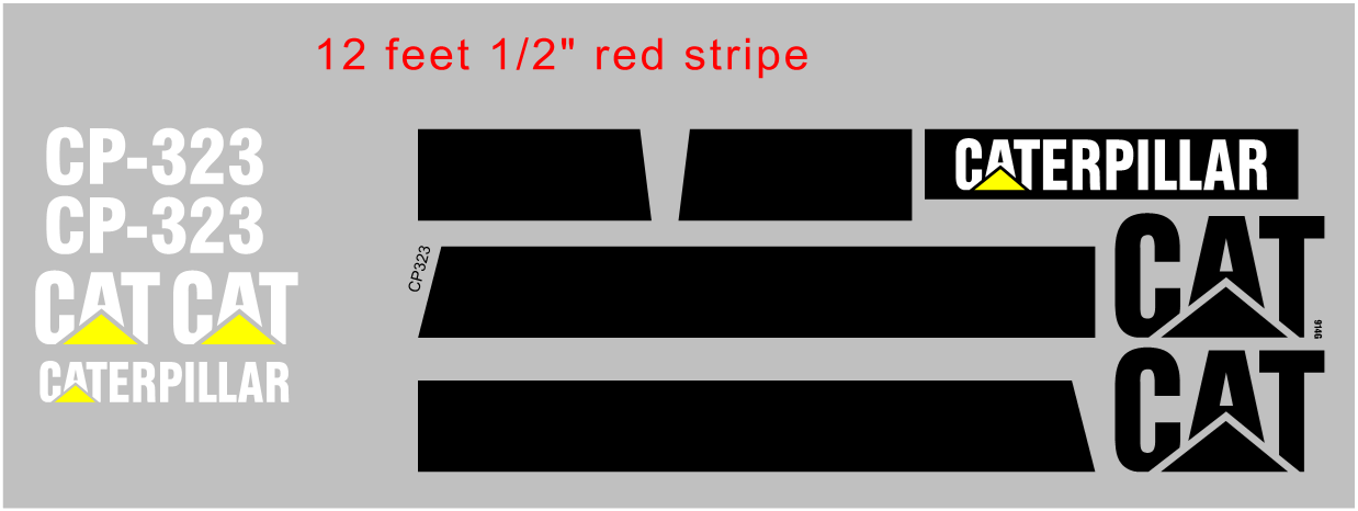 Caterpillar CP-323 Decal Set