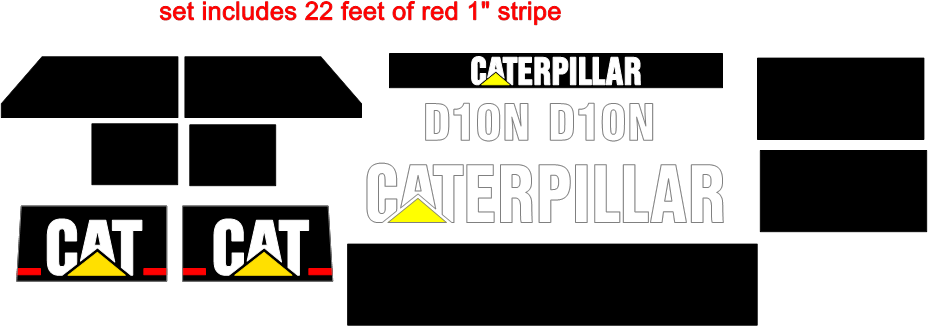 Caterpillar D10N Decal Set