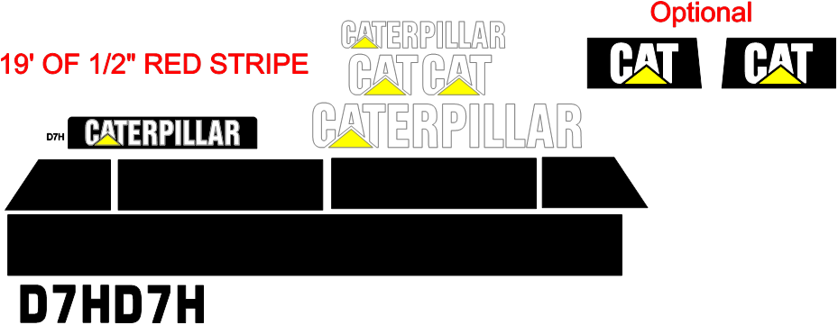 Caterpillar D7H Decal Set