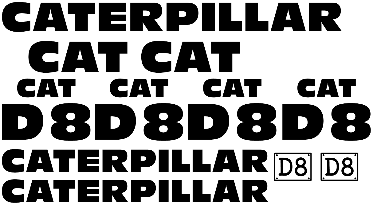 Caterpillar D8 Decal Set