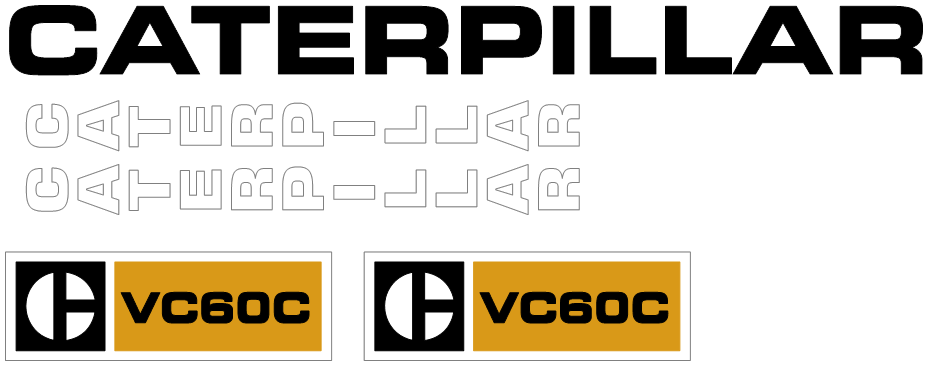 Caterpillar VC60C Decal Set