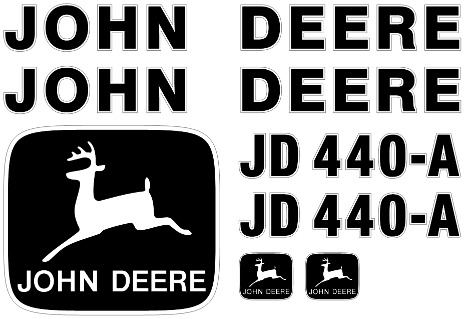 Deere 440A Decal Set