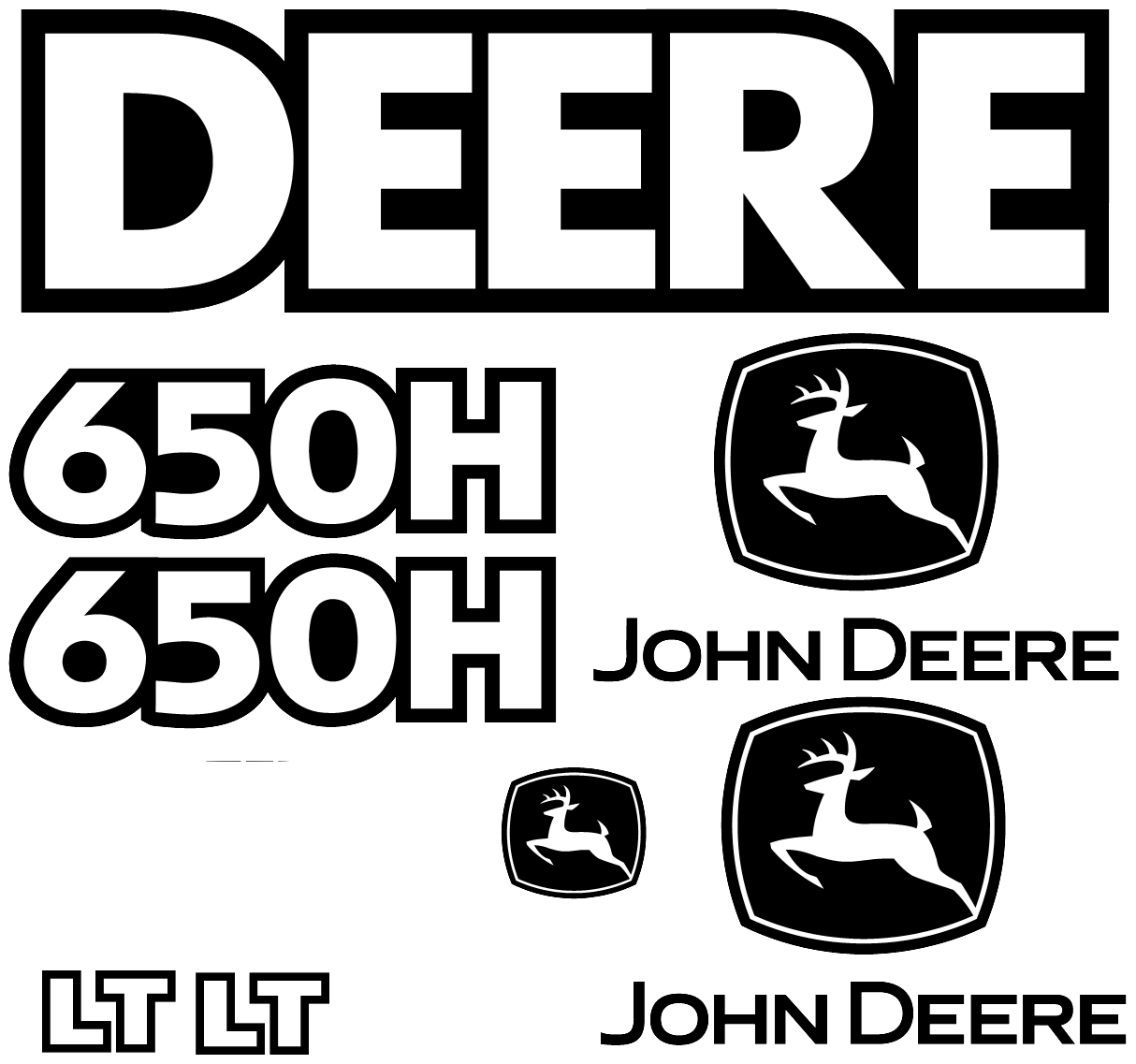 Deere 650H LT Decal Set
