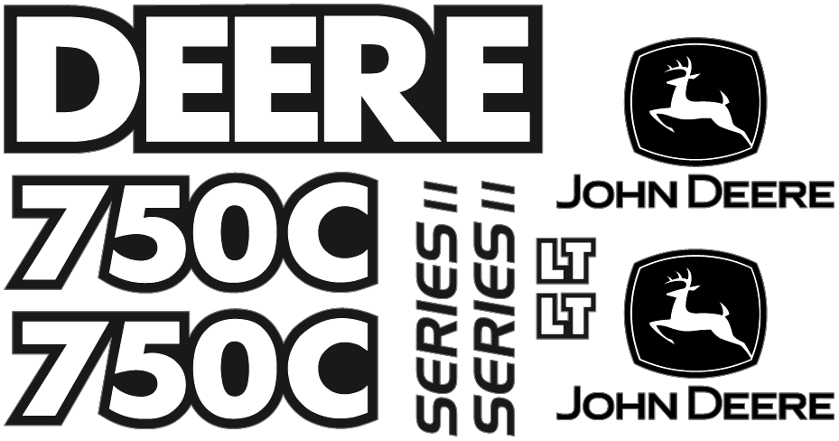 Deere 750C II Decal Set