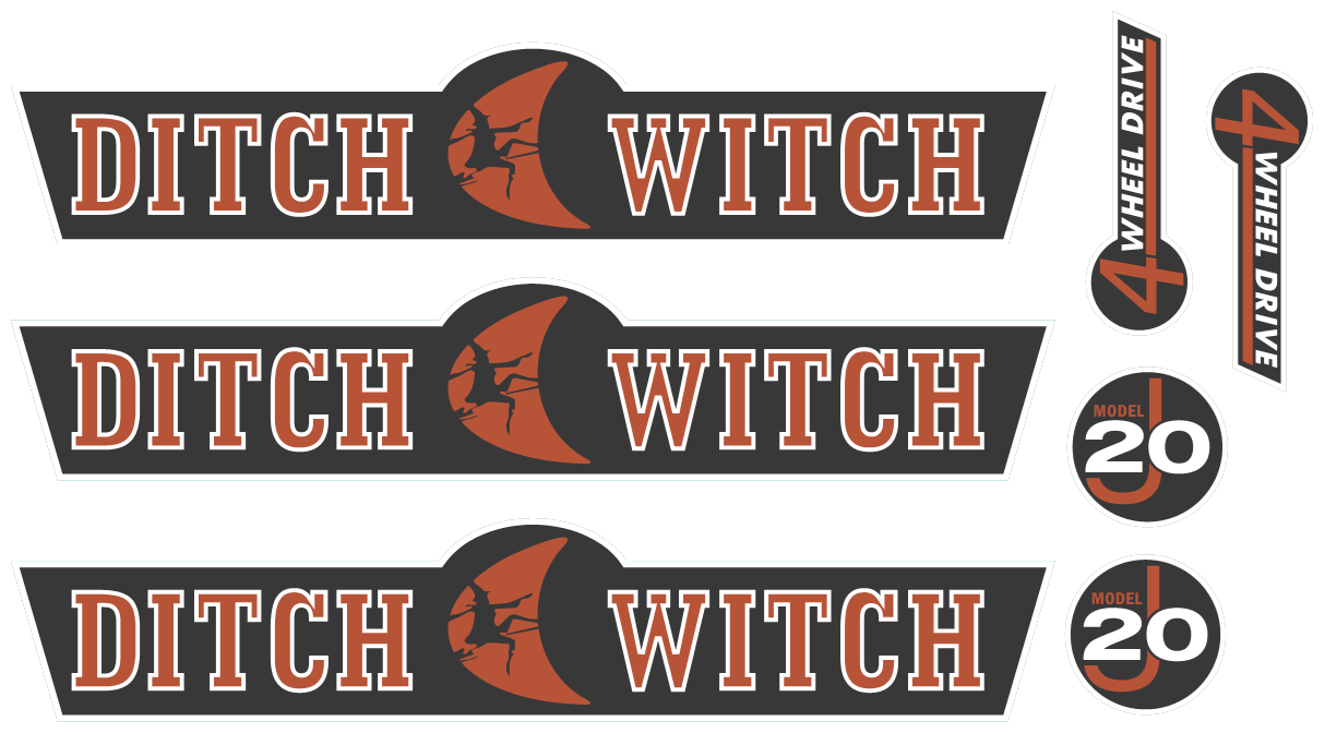 Ditch Witch J20 Decal Set