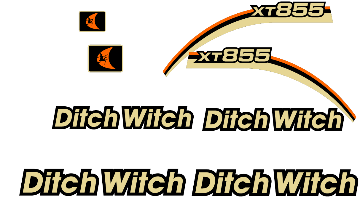 Ditch Witch XT855 Decal Set