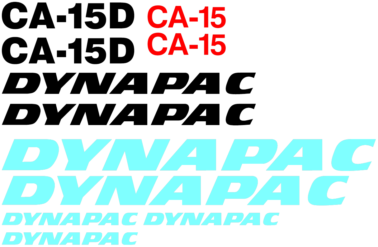 Dynapac CA15D Decal Set