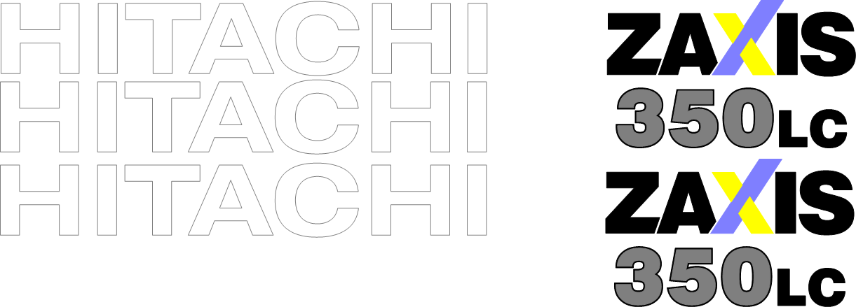 Hitachi ZX350 LC Decal Set