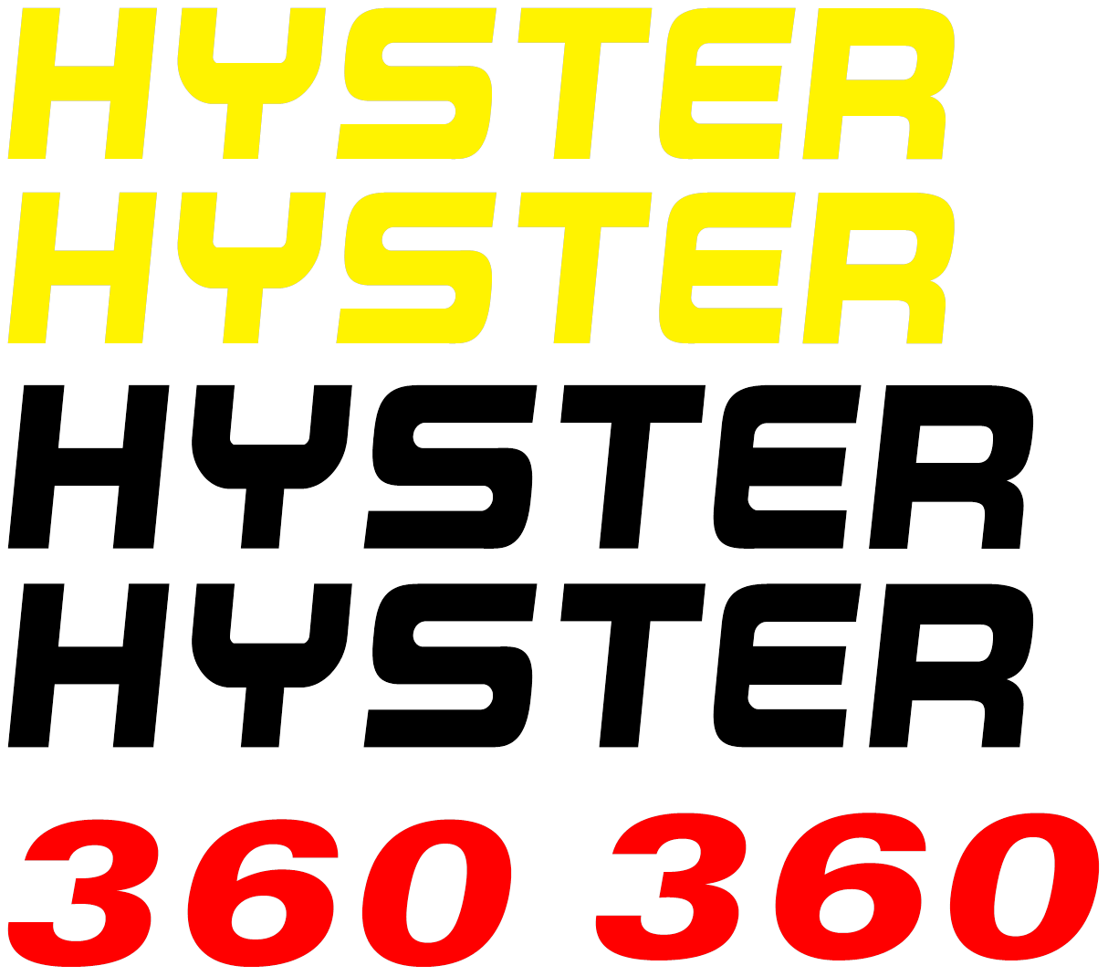 Hyster H360HD Decal Set