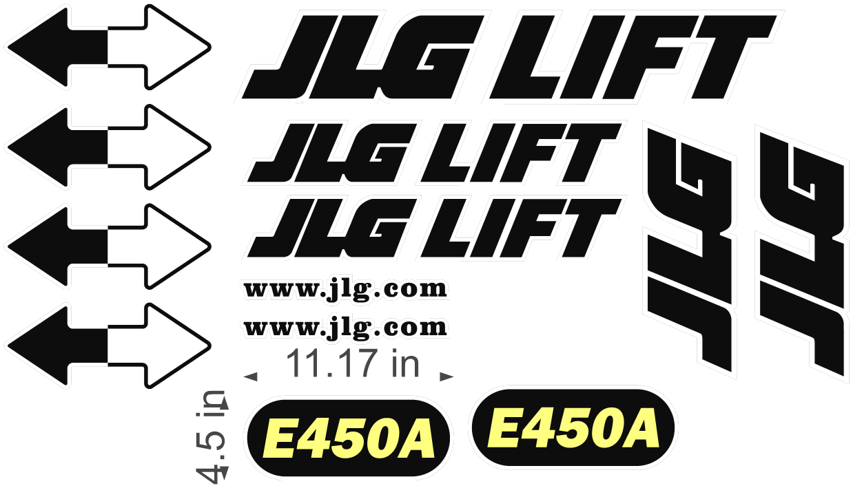 JLG E450AJ Decal Set