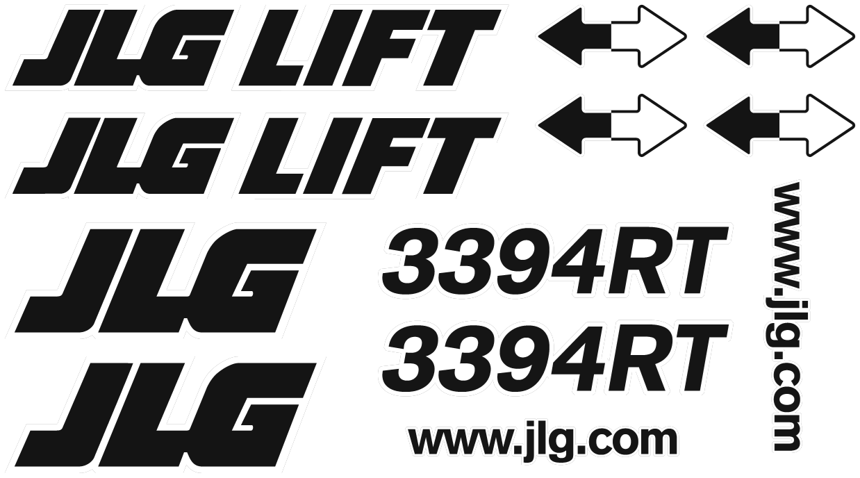 JLG 3394RT Decal Set