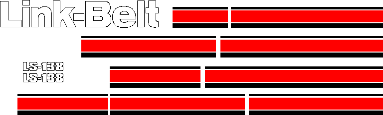 Linkbelt LS138 Decal Set