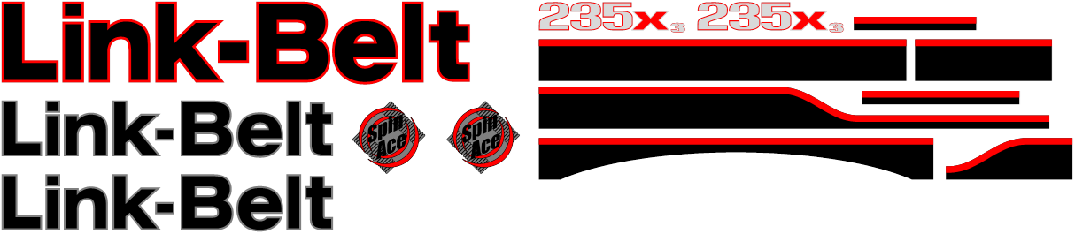 Linkbelt 235 X3 Decal Set