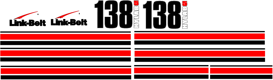 Linkbelt 138H 5 Decal Set