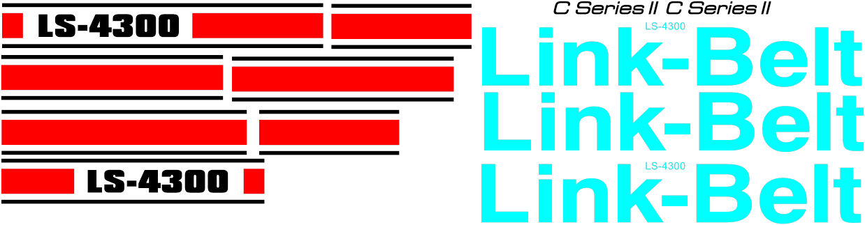 Linkbelt LS4300C II Decal Set