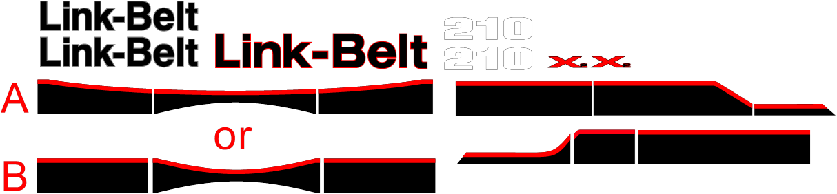 Linkbelt 210 X2 Decal Set