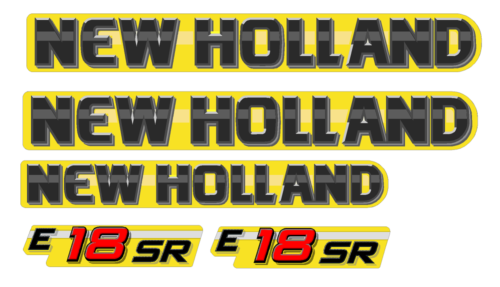 New Holland E18B Decal Set