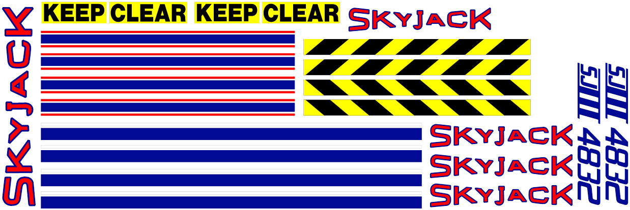 SkyJack SJIII4832 Decal Set
