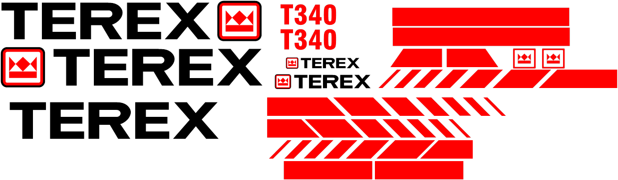 Terex T340 Decal Set