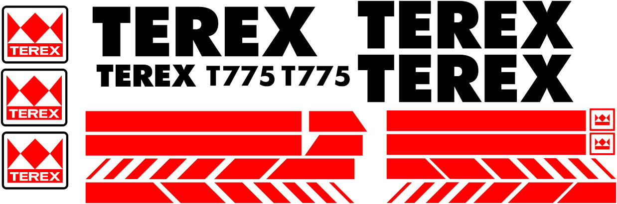 Terex T775 Decal Set