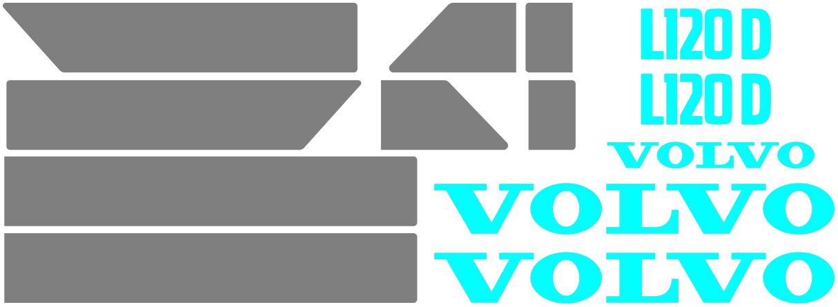 Volvo L120D Decal Set