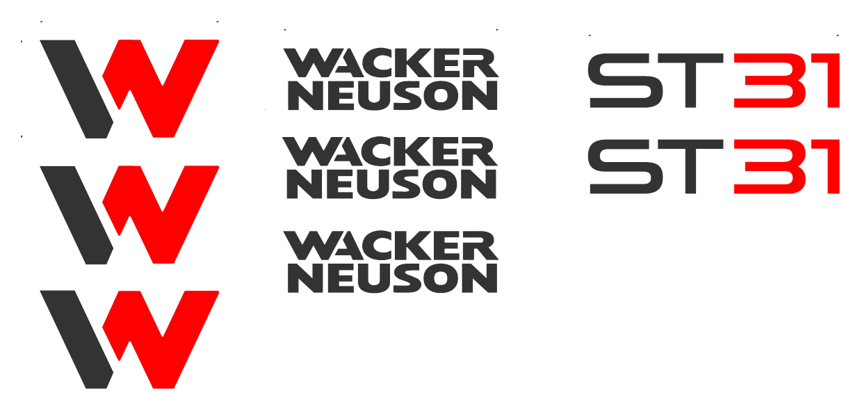 Wacker Neuson ST31 Decal Set
