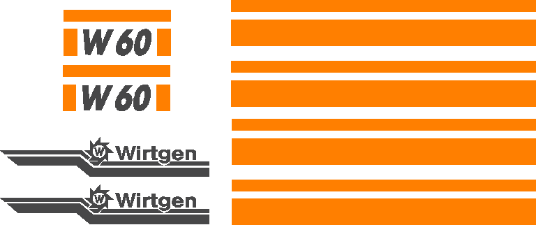 Wirtgen W60 Decal Set