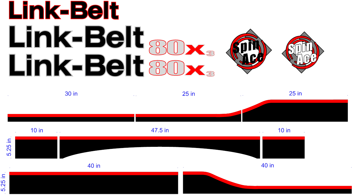 Linkbelt 80 X3 Decal Set